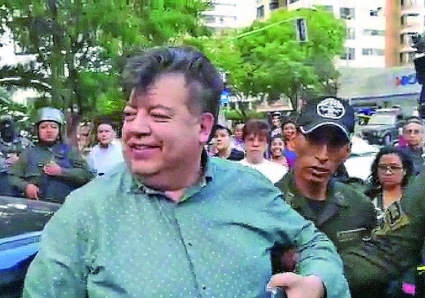 El "Cholango" detenido ebrio durante protesta