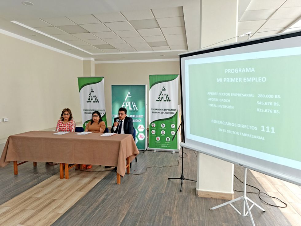 Programa de empleo está en marcha en Chuquisaca